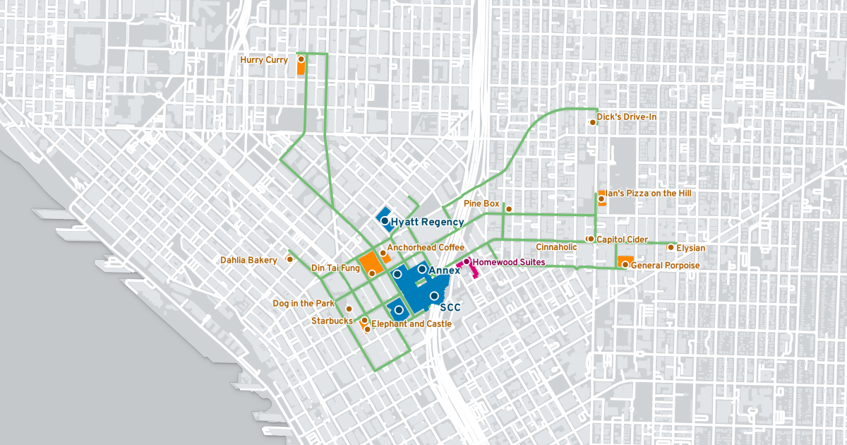 PAX West 2022 Map | Paul Bogard